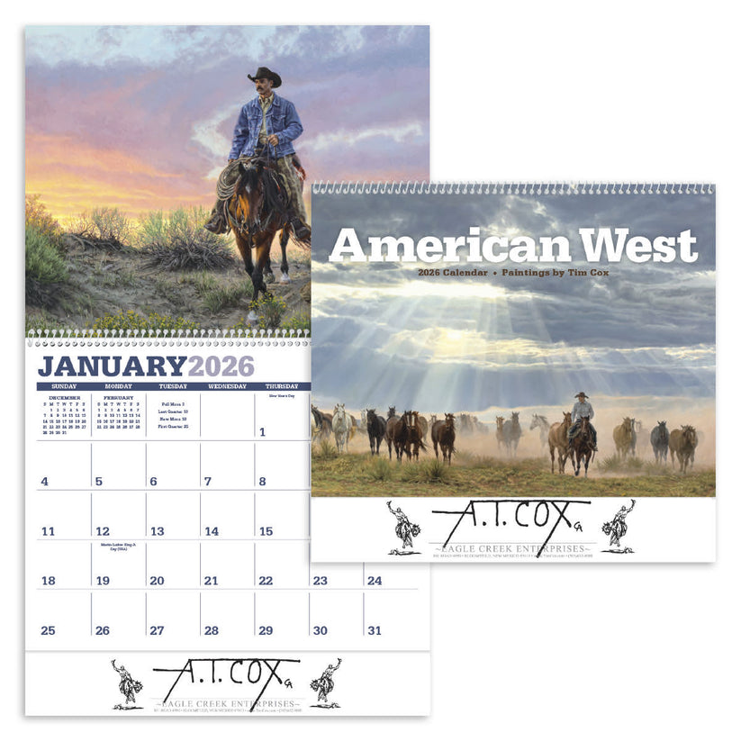 2026 SMALL AMERICAN WEST CALENDAR – Tim Cox